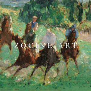 Edouard Manet - at the Races (1875) | Vintage Horse Painting ...