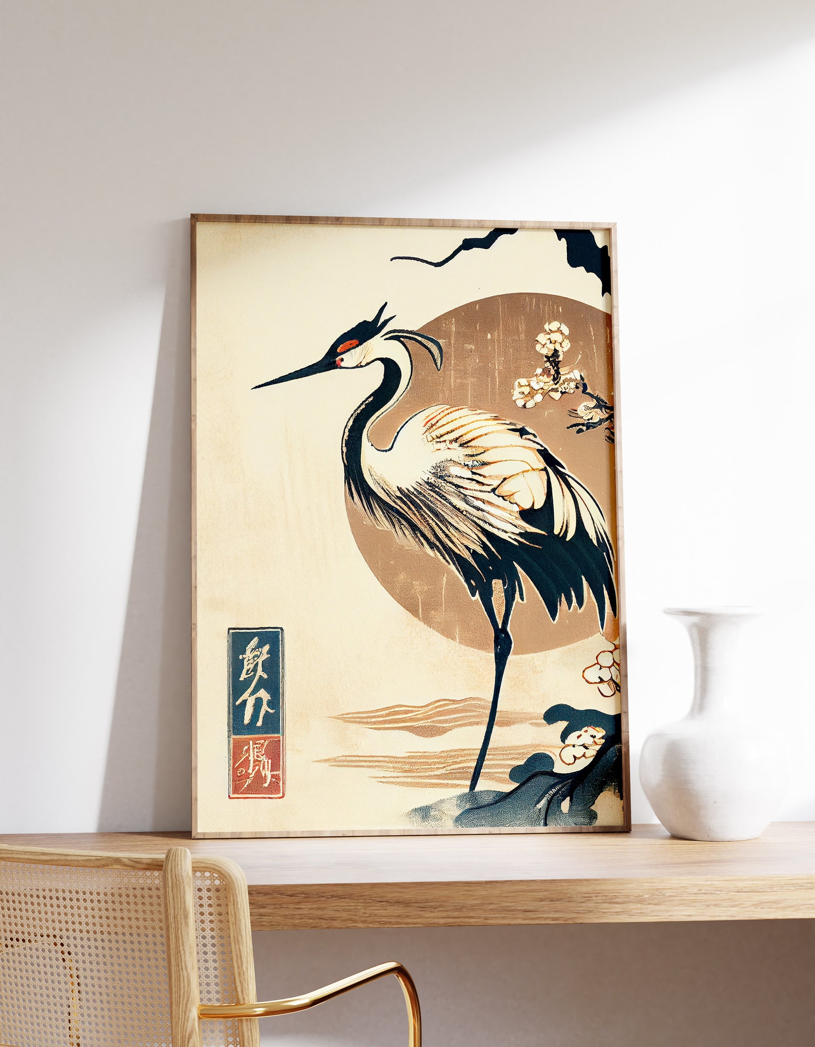 Japanese Crane Poster Animal Poster Crane Art Print - Etsy