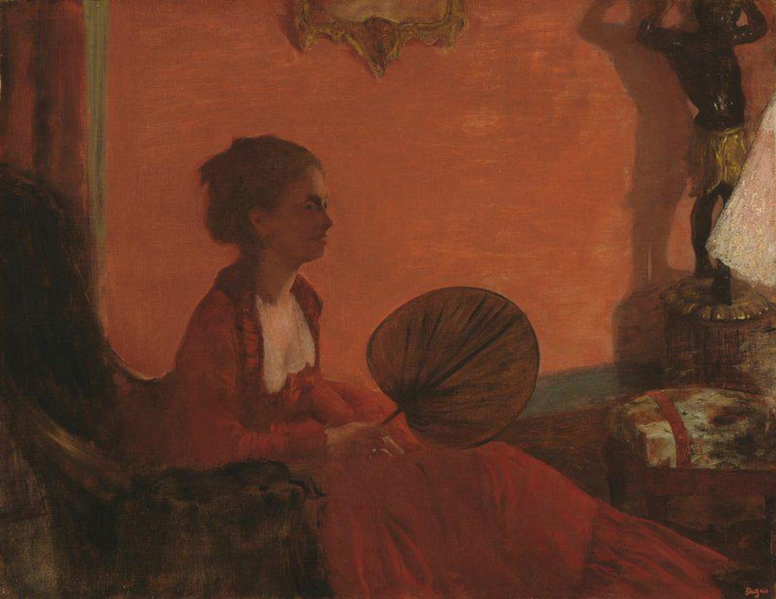 Edgar Degas Art | Woman in Red Blouse | Vintage Painting | Elegant ...