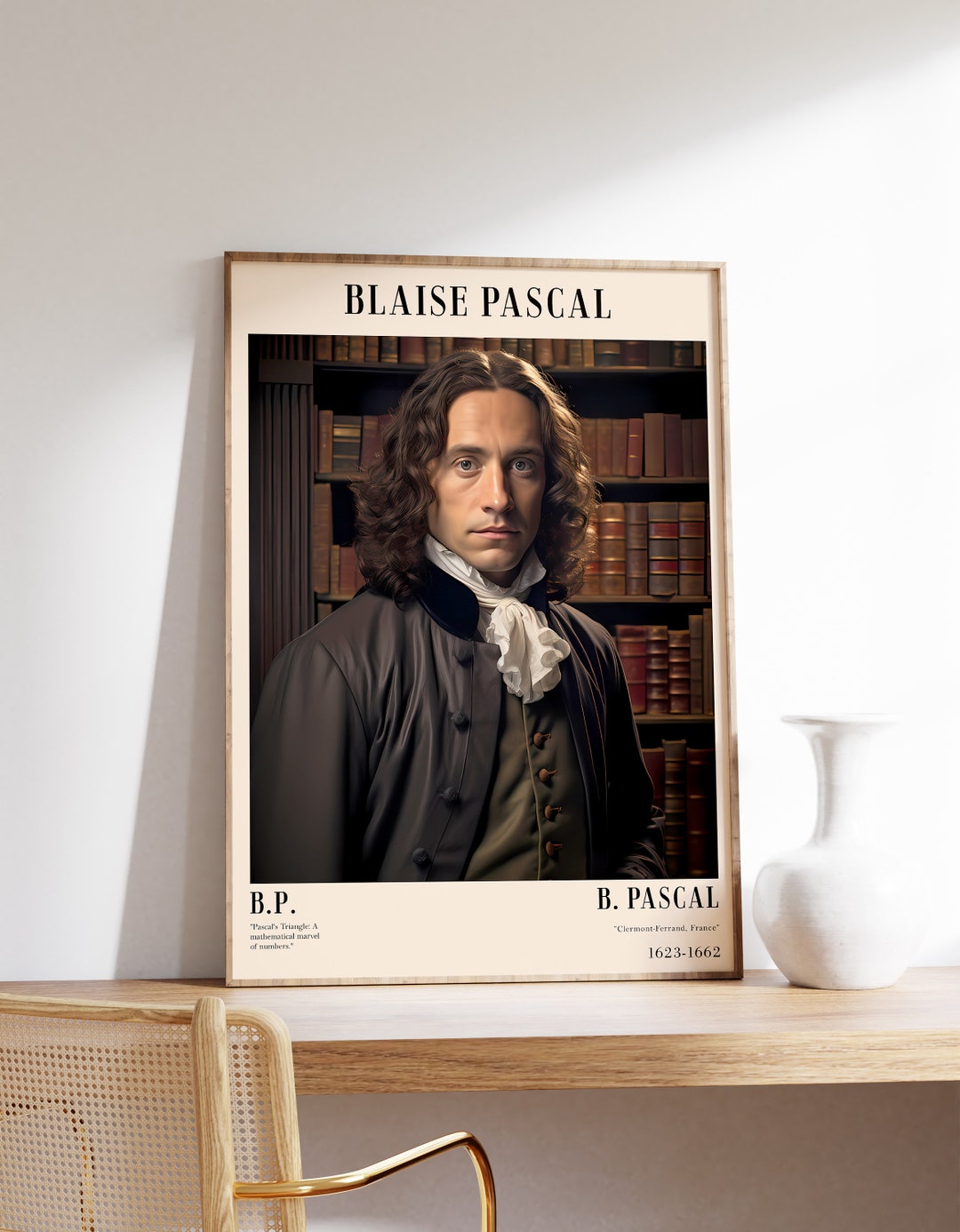 Blaise Pascal | Scientist Portrait | Math Genius Art | Inspirational ...