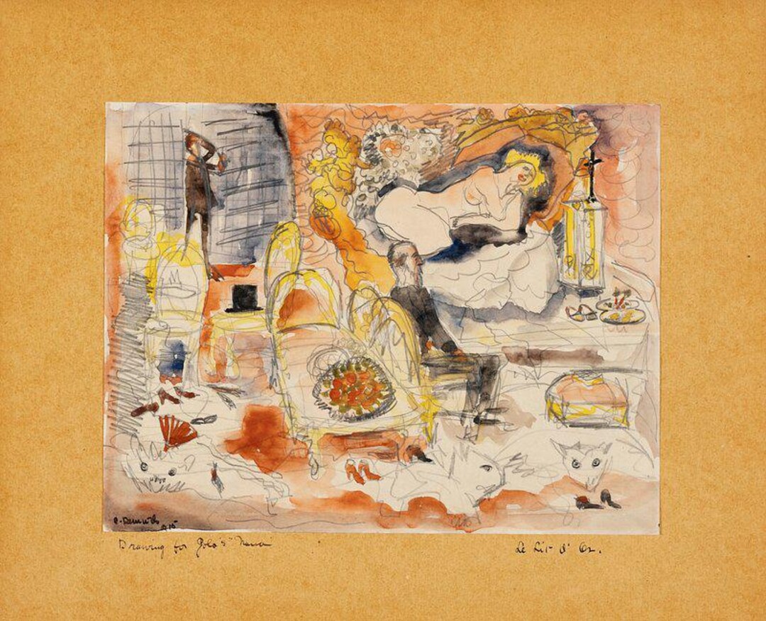 Marcel Vertès Art | Gigi's Theme | Vintage Print | Drawing Artwork ...