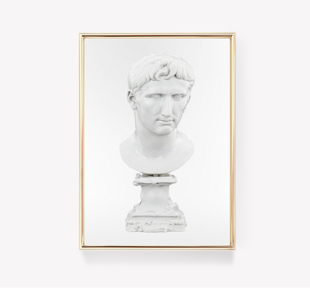 Marble Bust Art | White Sculpture Print | Classical Decor | Bust Poster ...