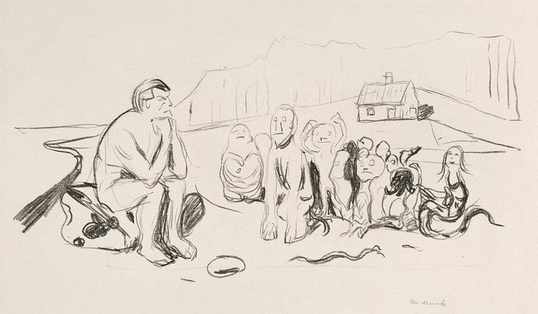 Edvard Munch | the Researchers | Vintage Print | Art Print | Wall Decor ...