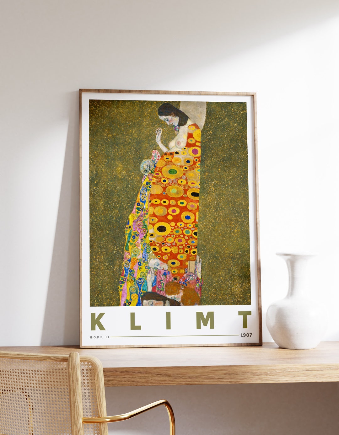 Hope II by Gustav Klimt | Exhibition Print | Floral Flower Wall Art ...