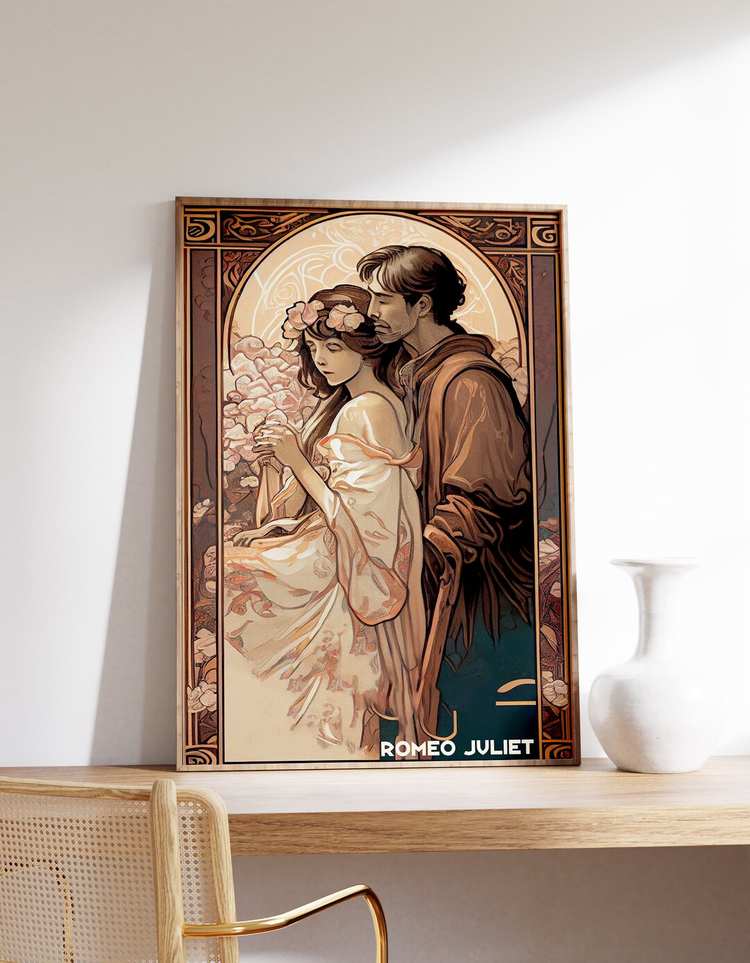 Art Nouveau Poster | Romeo and Juliet Wall Art | Vintage Exhibition ...