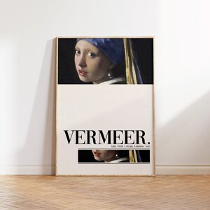 Girl With a Pearl Earring Poster, Johannes Vermeer Art Print Classical ...