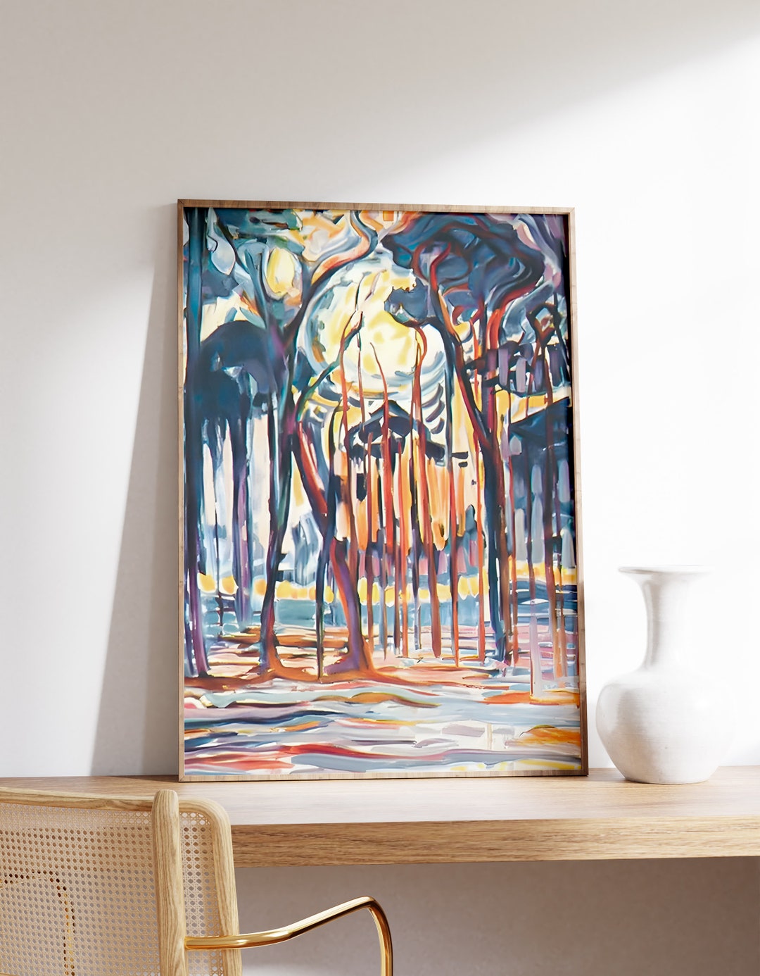 Woods Near Oele by Piet Mondrian | Winter Painting | Nautical Print ...