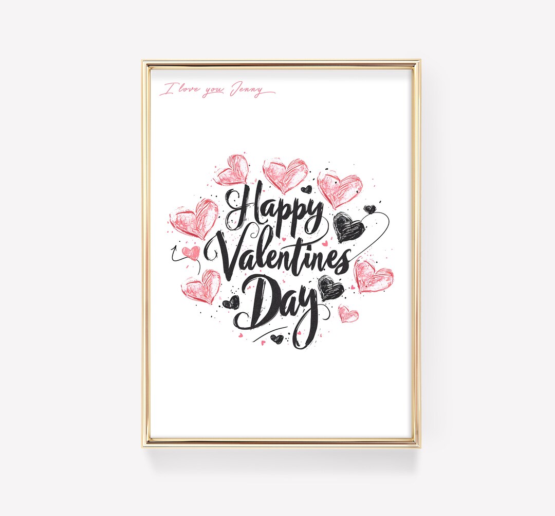 Custom Valentines Day Print, Custom Valentines Day Gift, Valentines Day ...