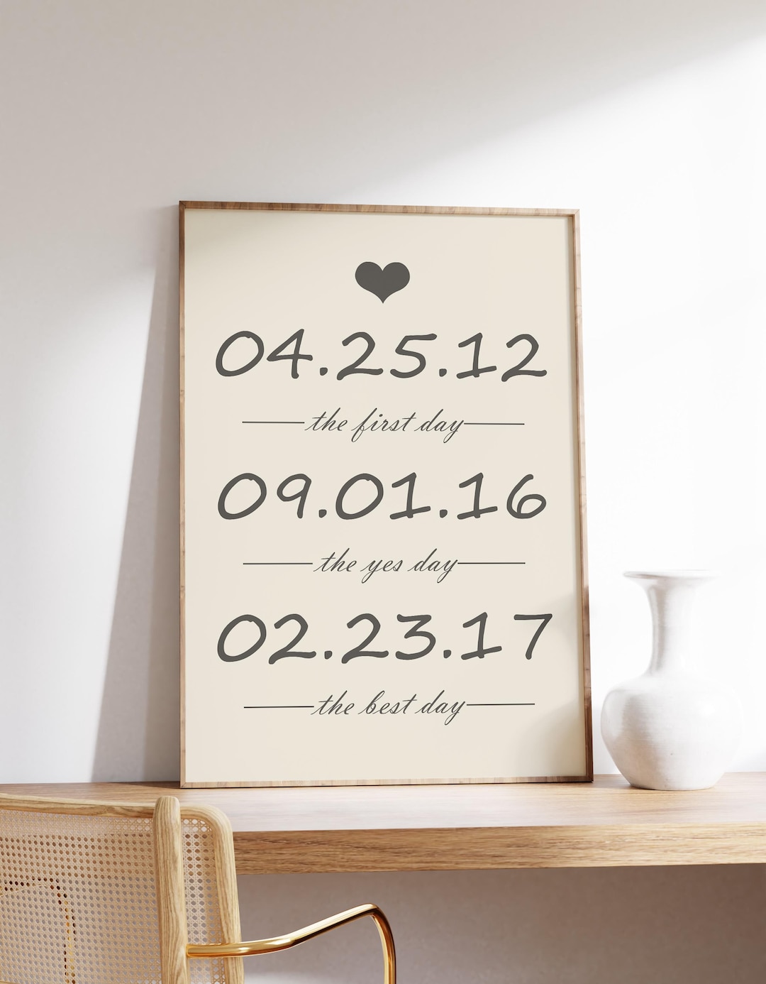 First Day Yes Day Best Day Sign, Gift for Husband, Personalized Wedding ...