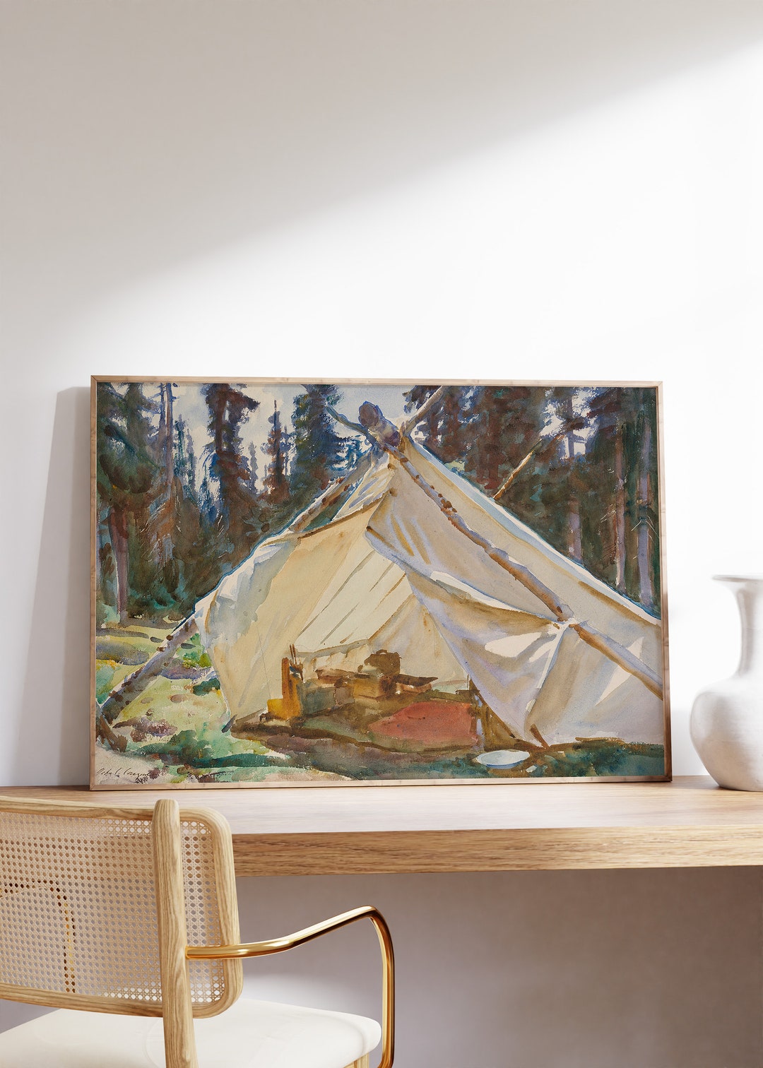 John Singer Sargent - A Tent in the Rockies (1916) | Vintage Poster ...