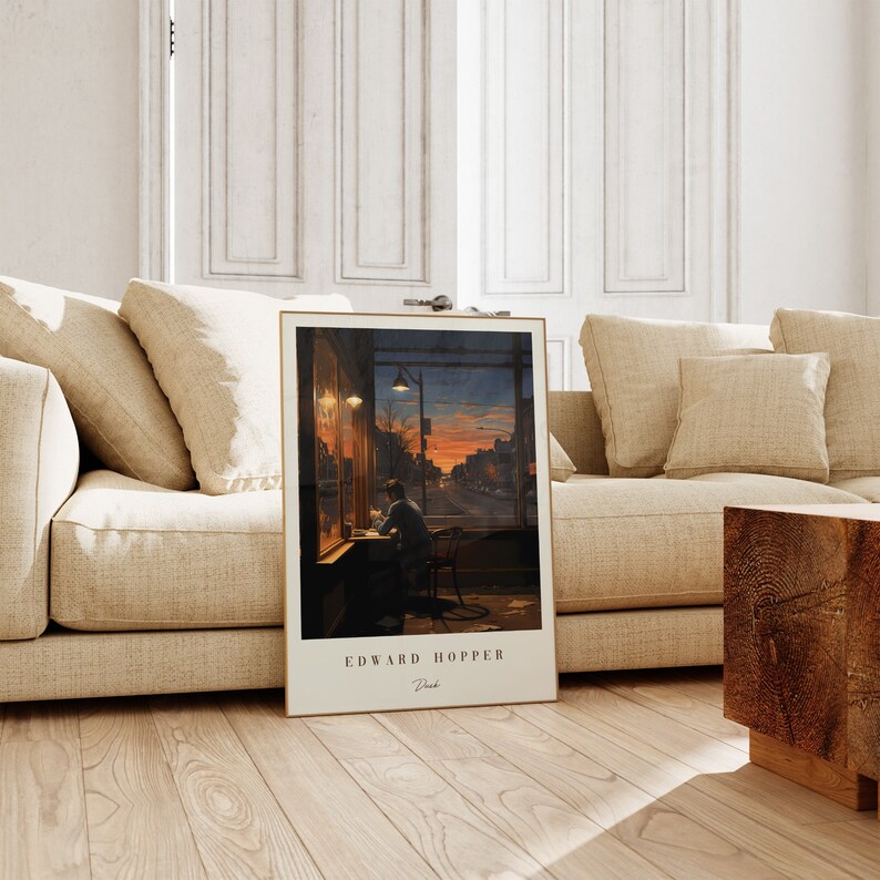 Dusk Painting | Edward Hopper | Dusk Poster | Mid Century Modern | Art ...