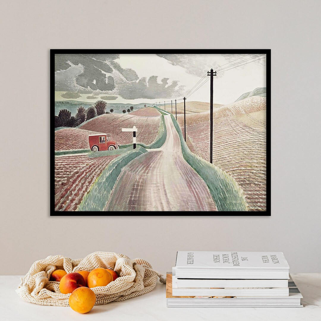 Eric Ravilious - Wiltshire Landscape (1937) - Classic Painting Photo ...