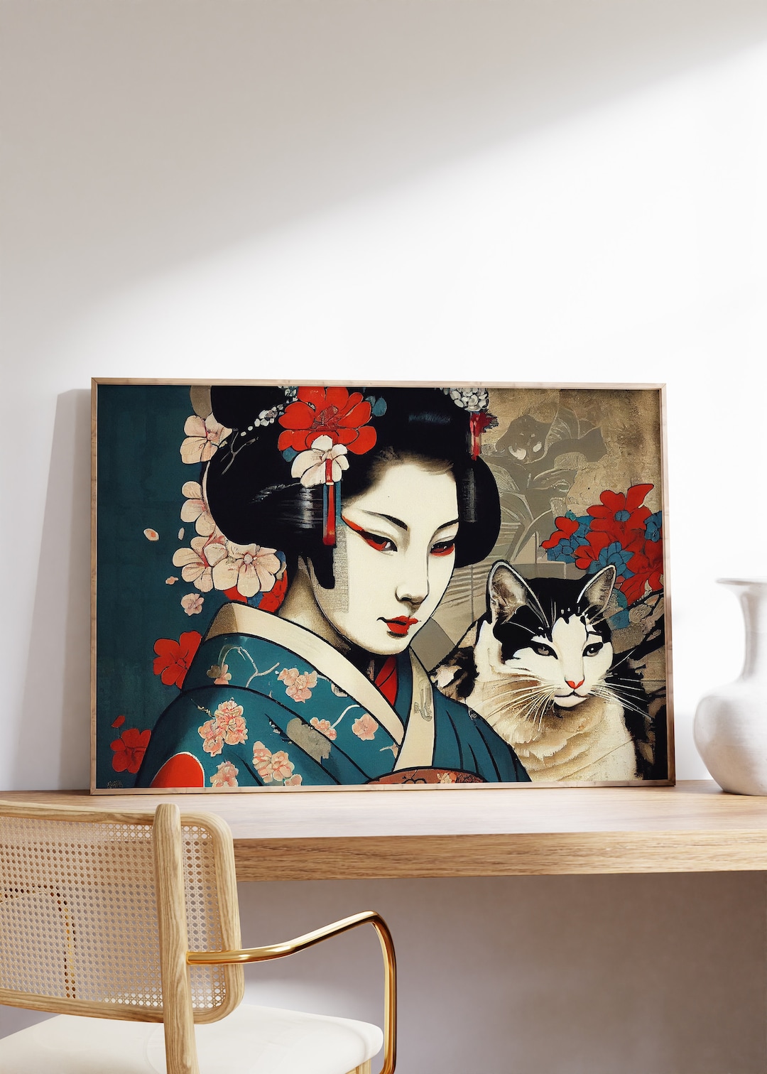 Japanese Print | Geisha Poster | Geisha Art Print | Antique Art ...