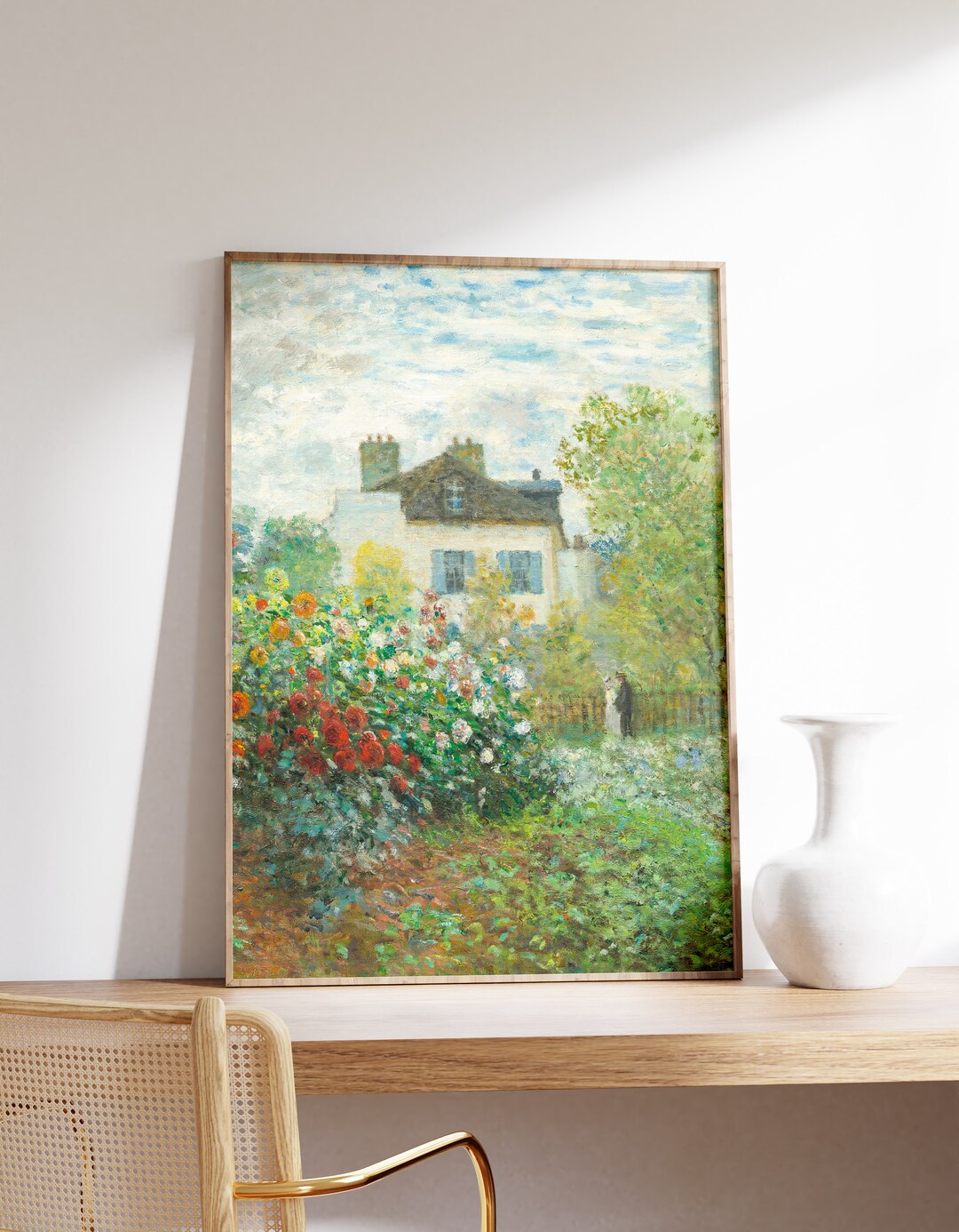 Claude Monet Poster | the Garden of Monet at Argenteuil | Monet Wall ...