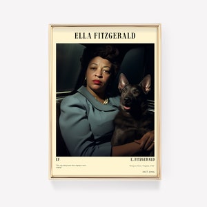 Ella Fitzgerald Poster Musical Print Jazz Poster Jazz Portrait Musical ...