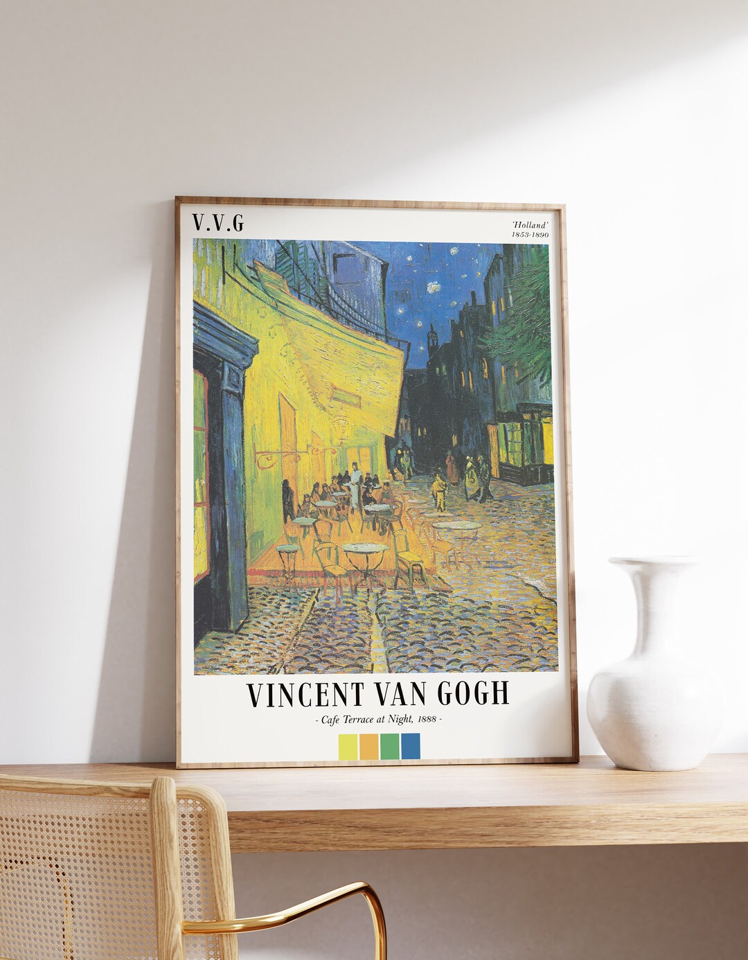 Van Gogh Poster | Cafe Terrace at Night | Exhibition Poster | Van Gogh ...