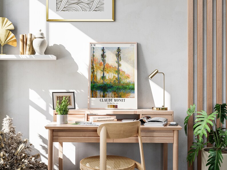 Claude Monet Poster | the Three Trees | Monet Wall Art | Monet Print ...