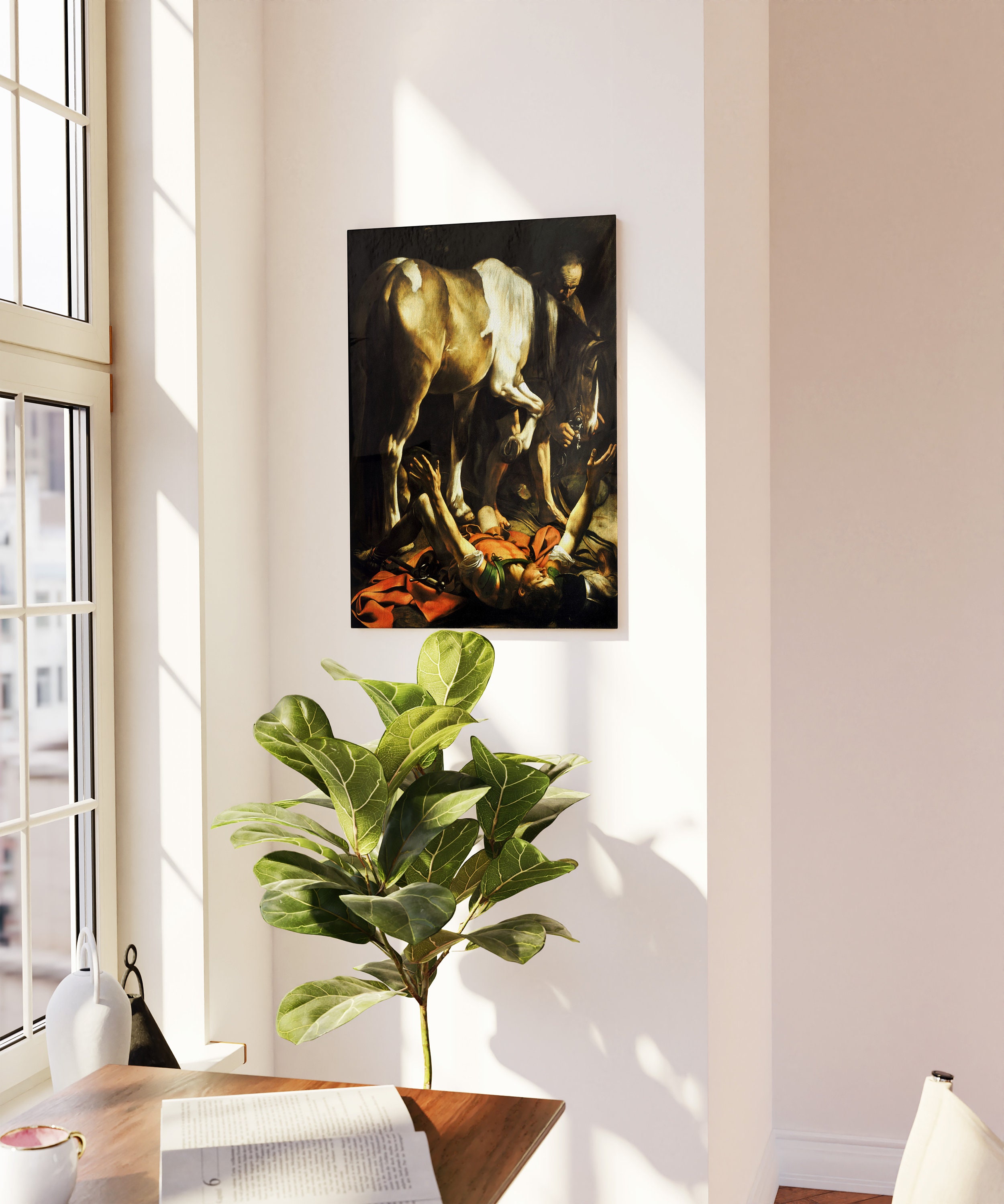 Premium Canvas | Caravaggio - the Conversion on the Way to Damascus ...
