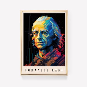 Immanuel Kant Poster | Philosopher Print | Bookworm Gift | Home Decor ...