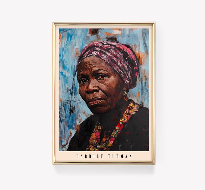 Harriet Tubman Poster | Vintage Painting | Historical Decor | Modern ...