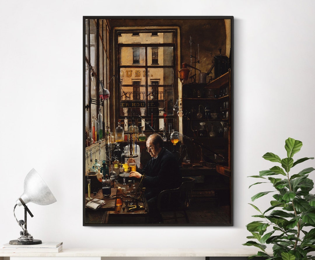 Henry Alexander - in the Laboratory (1885) | Chemist Science Gift Wall ...