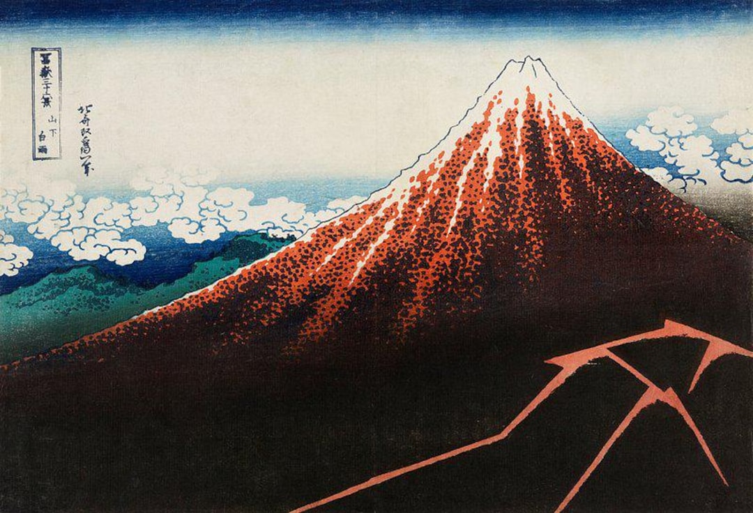 Storm Below Mount Fuji | Katsushika Hokusai Art | Japanese Print ...