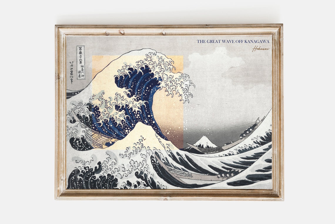 Hokusai the Great Wave off Kanagawa 1832 Ukiyo-e - Etsy