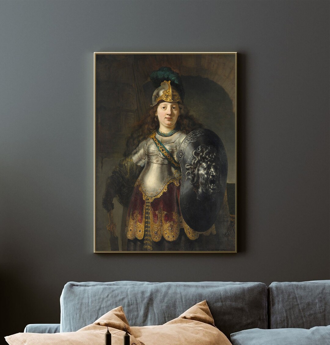 Rembrandt Van Rijn - Bellona (1633) | Dark Oil Painting | Old Masters ...