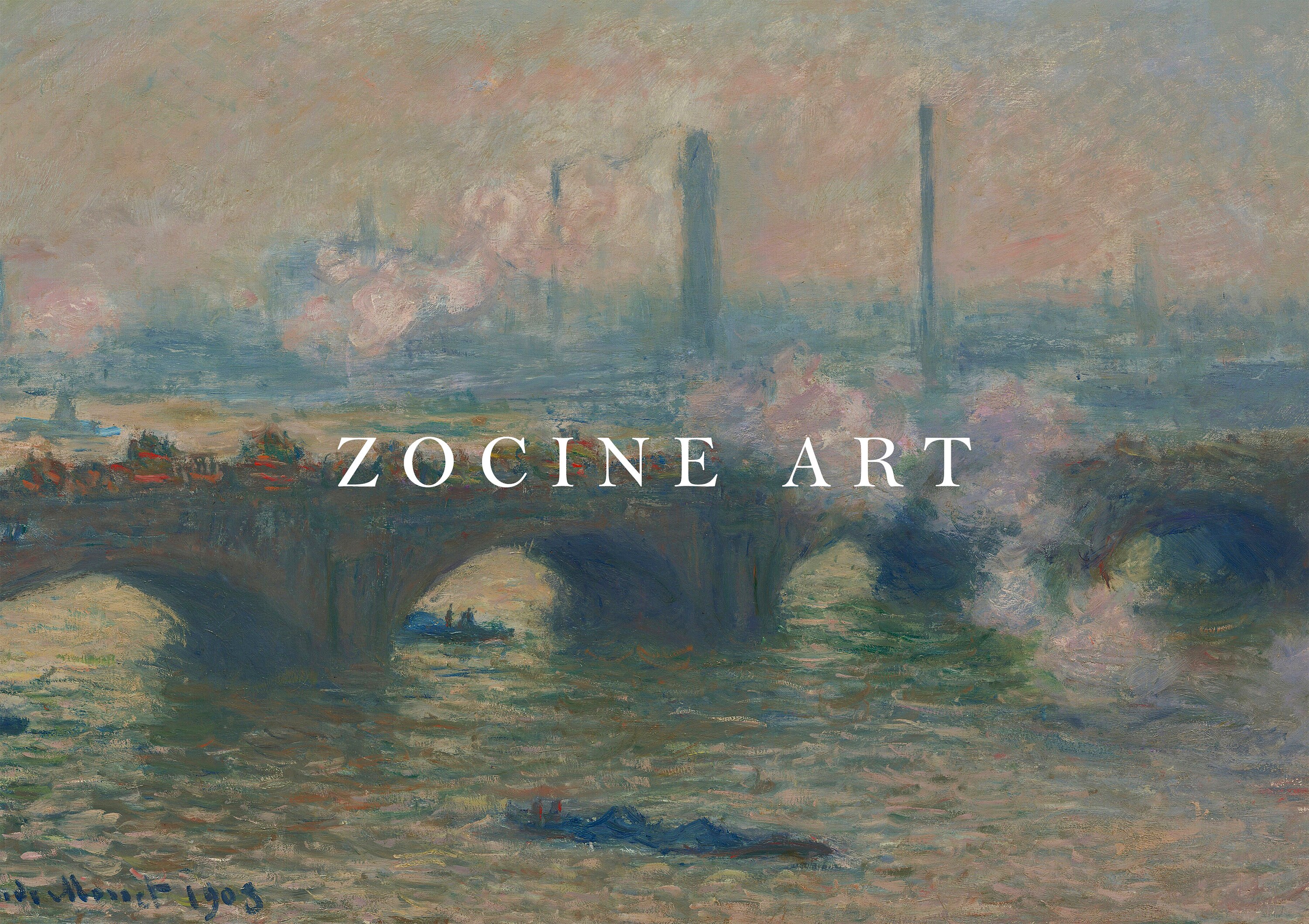 Claude Monet Waterloo Bridge Gray Day 1903 Vintage - Etsy