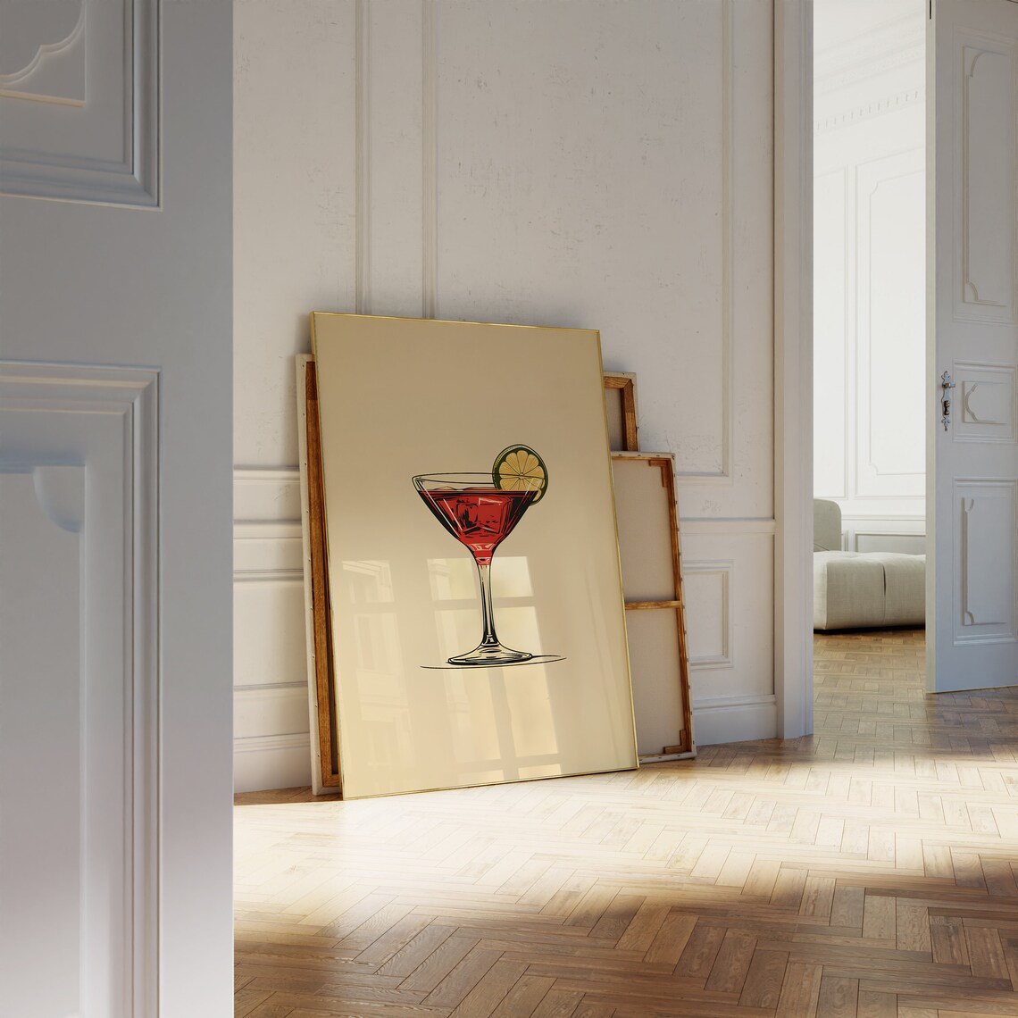 Minimalist Cocktail Art Print | Line Art | Alcohol Cocktail Print ...