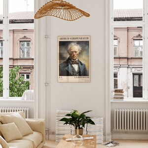 Arthur Schopenhauer Poster | Vintage Wall Art | Bookworm Gift | Wall ...