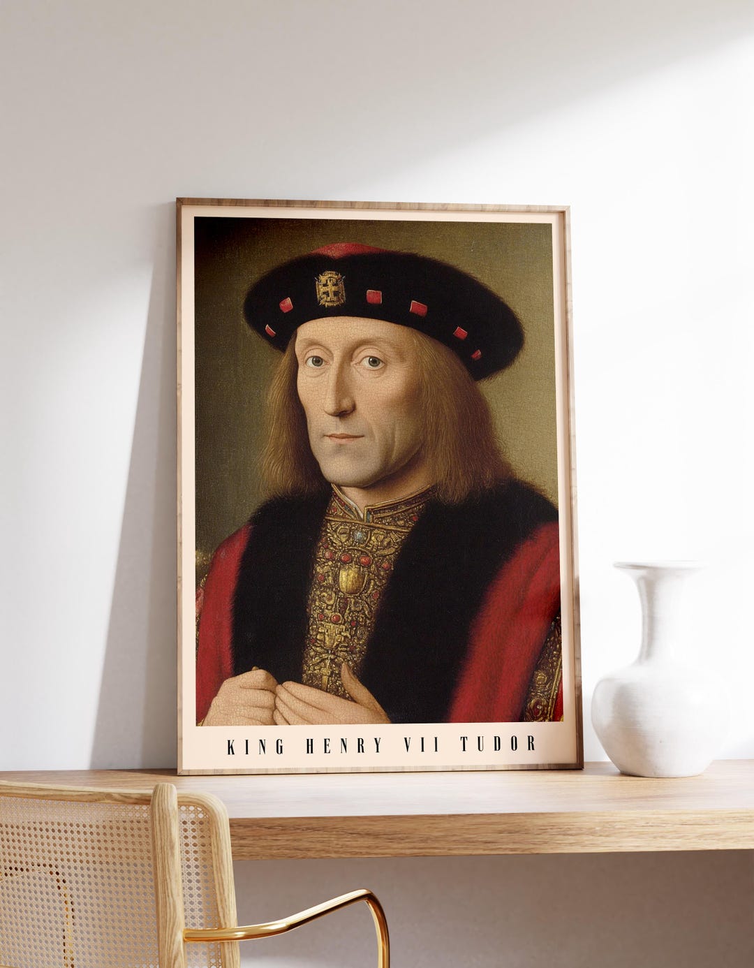 King Henry VII Tudor Poster | Vintage Painting | Historical Decor ...