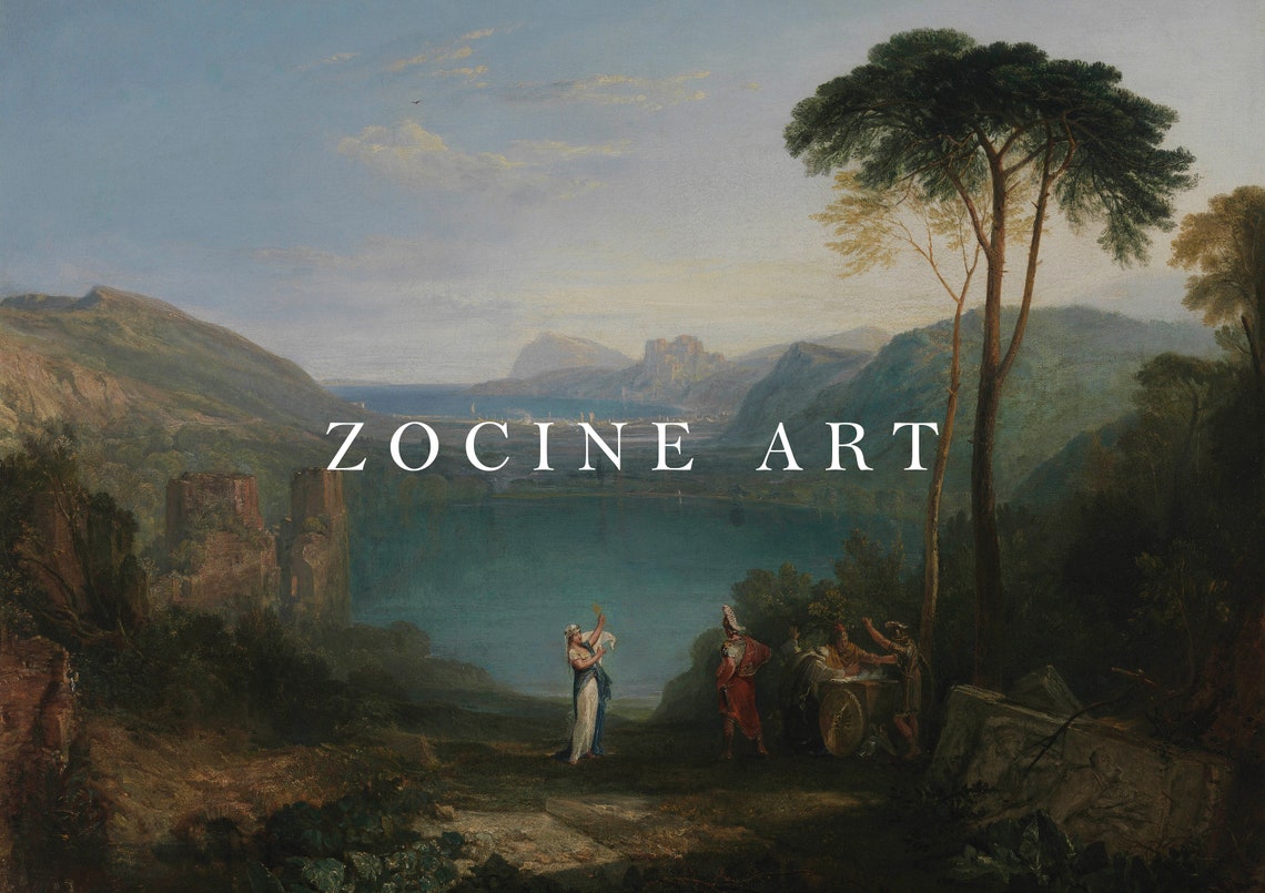 William Turner Lake Avernus Aeneas and the Cumaean Sybil - Etsy