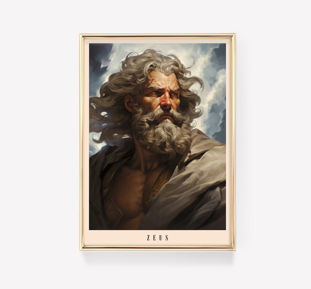 Zeus Poster | Mythology Poster | Ancient Greece Art | Mythical Poster ...