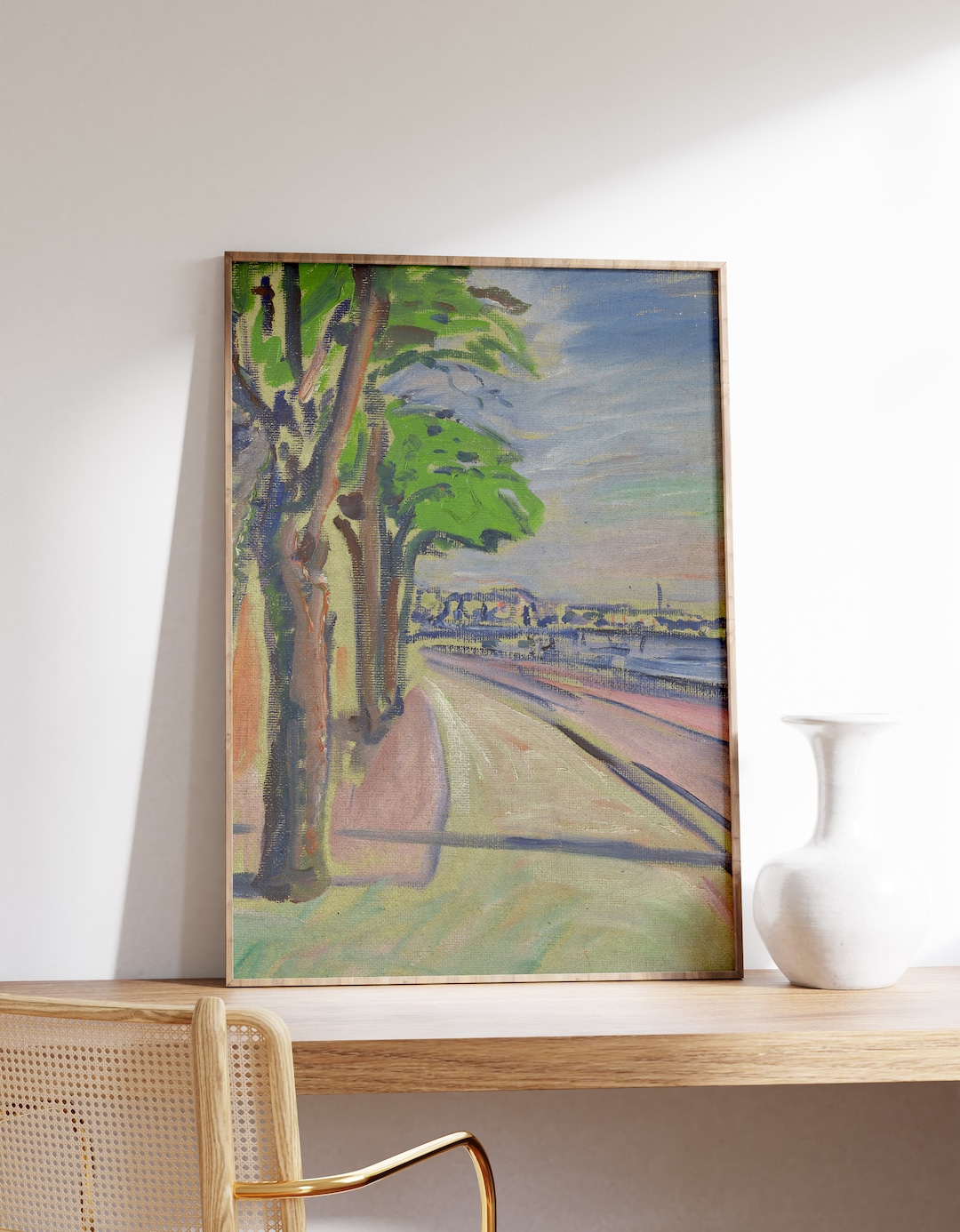 Edvard Munch Prints | Trees by the Canal (1908) | Vintage Painting ...