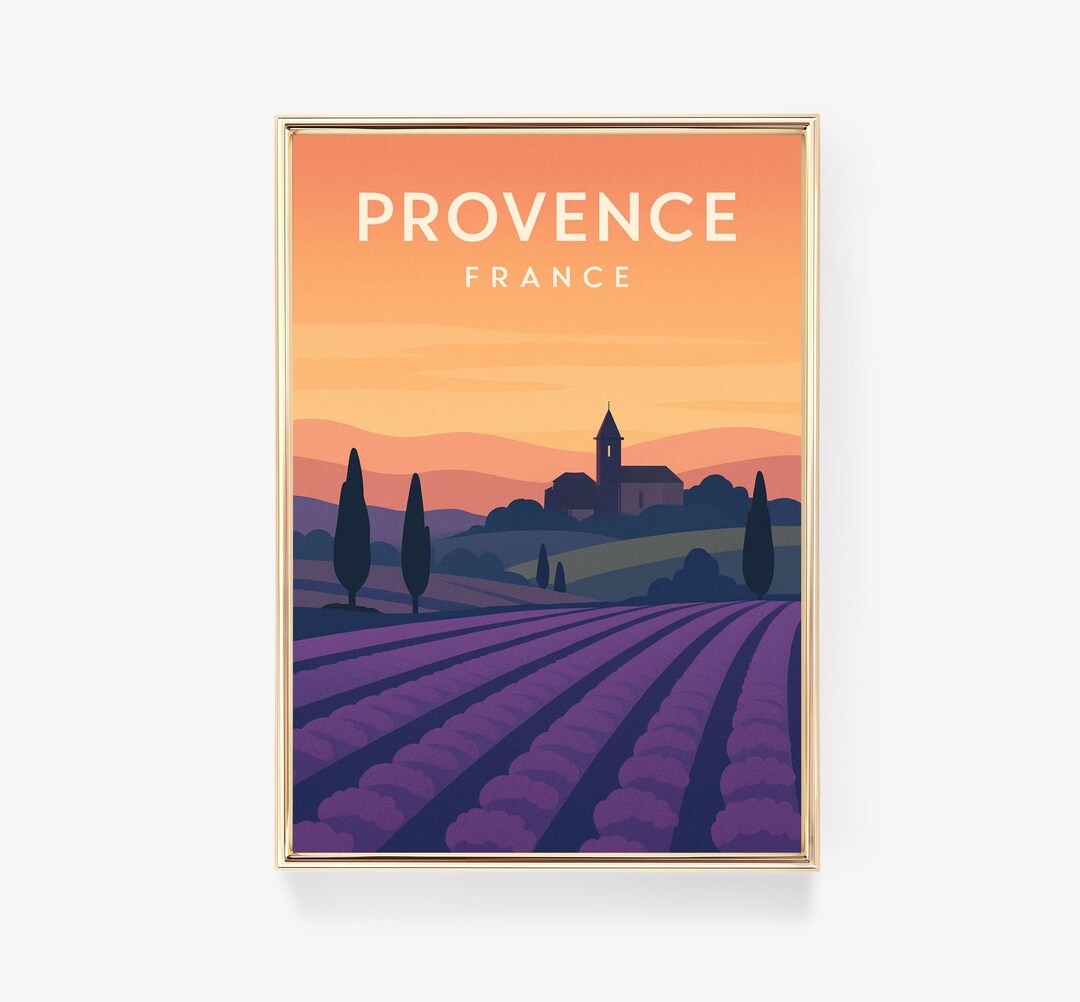 Provence Travel Poster, France Wall Art, Provence Print, French Vintage ...