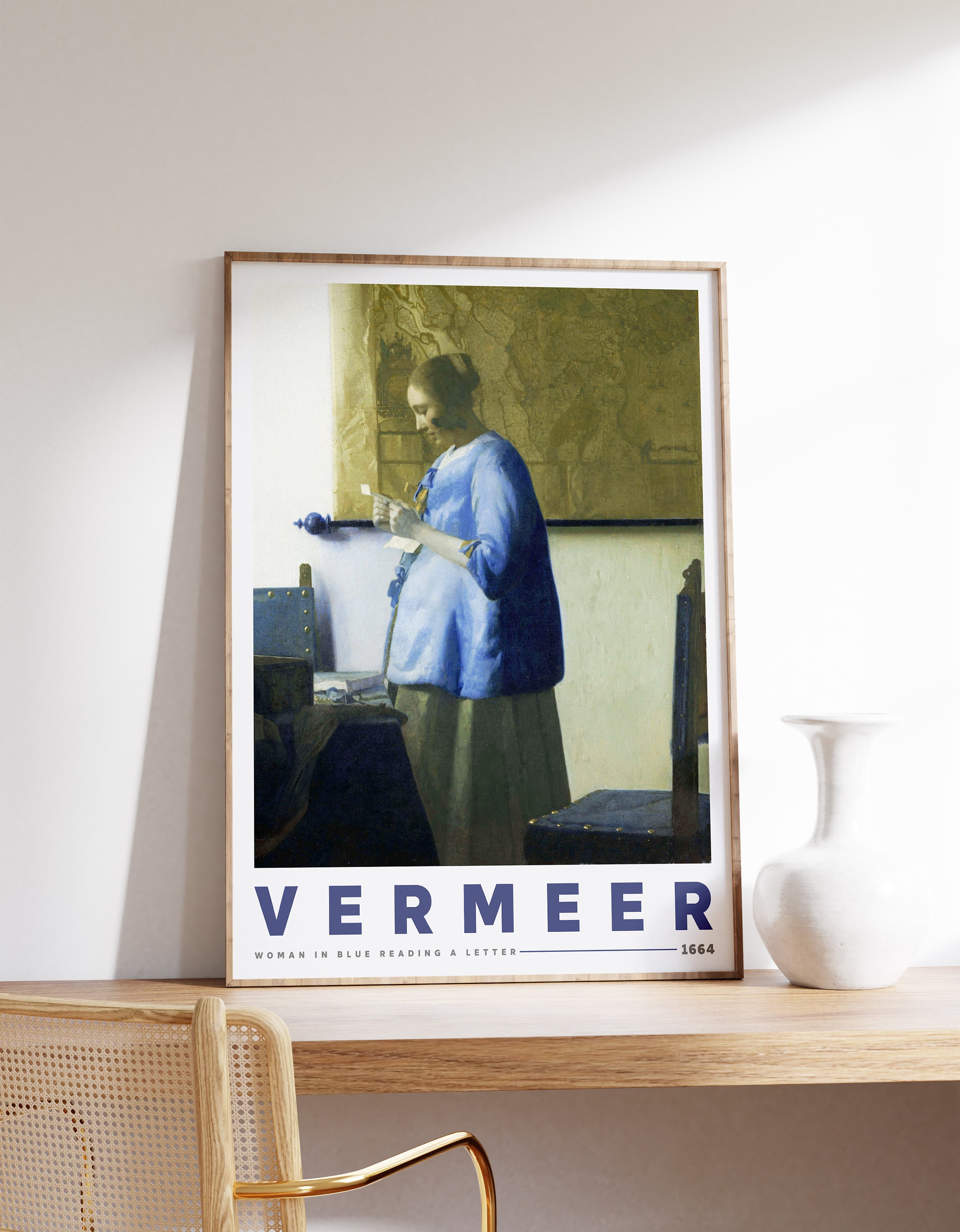 Vermeer Woman In Blue Reading A Letter