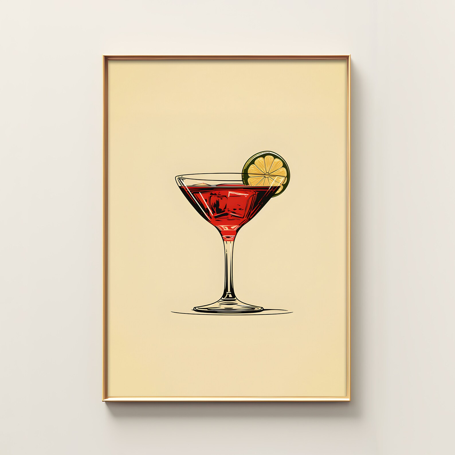 Minimalist Cocktail Art Print | Line Art | Alcohol Cocktail Print ...