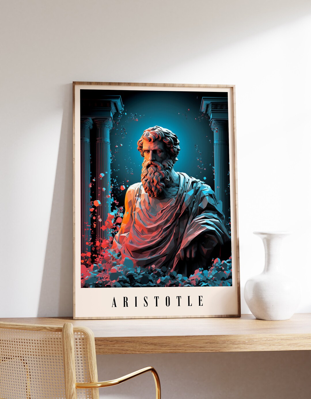 Aristotle Poster | Philosopher Print | Bookworm Gift | Home Decor ...