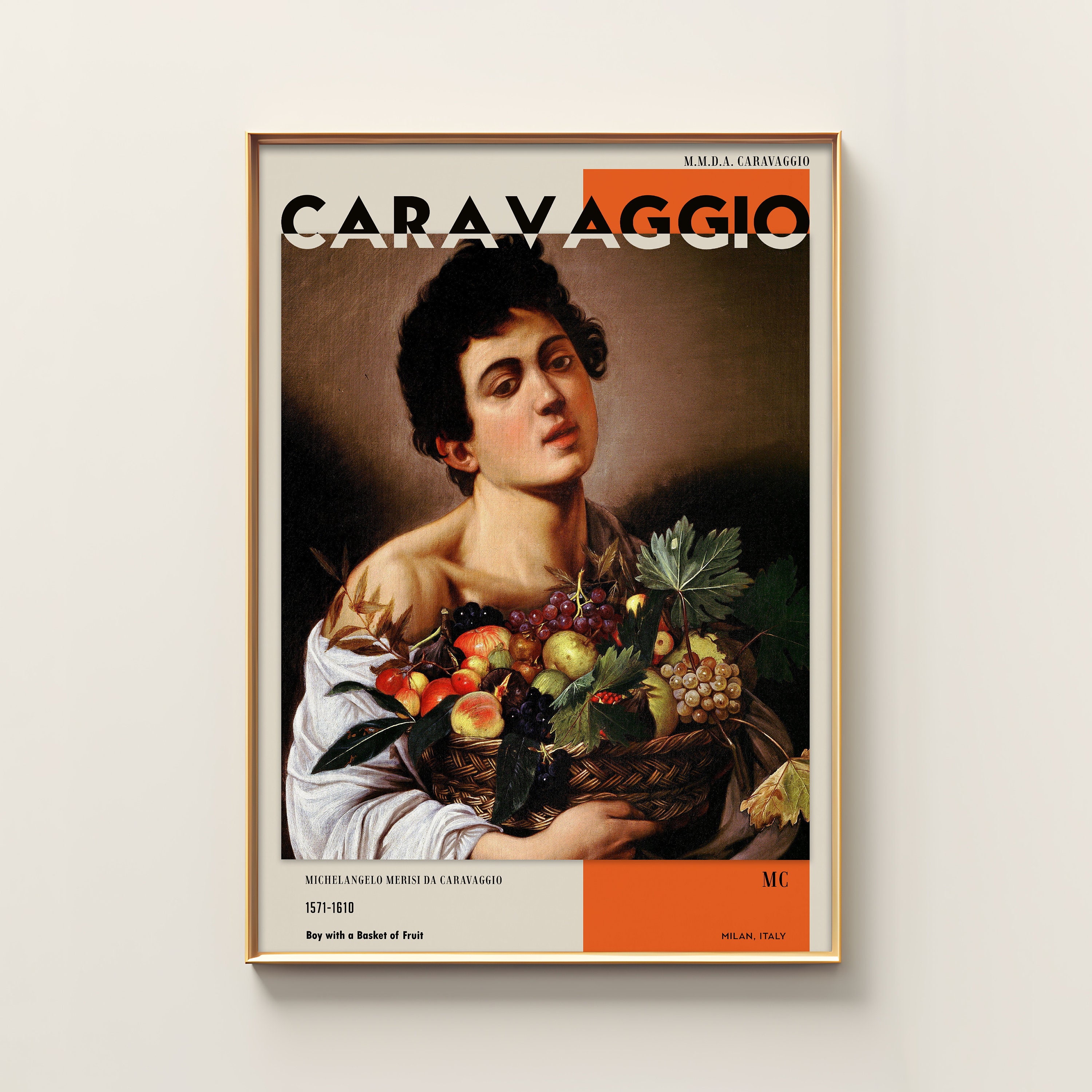 Caravaggio Print | Exhibition Poster | Renaissance Poster | Modern Wall ...