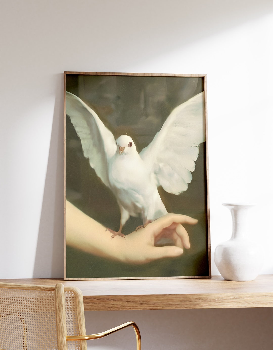 Doves in Art Doves Print Dove Art Print Dove Peace Print Bird Art Bird ...