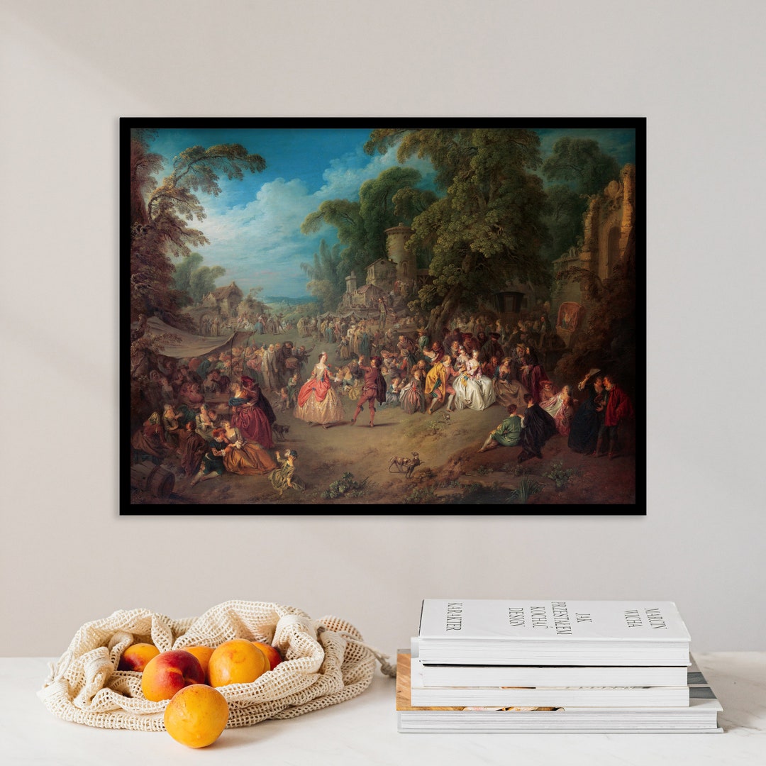 Jean Baptiste Joseph Pater - the Fair at Bezons (1733) | Poster Antique ...