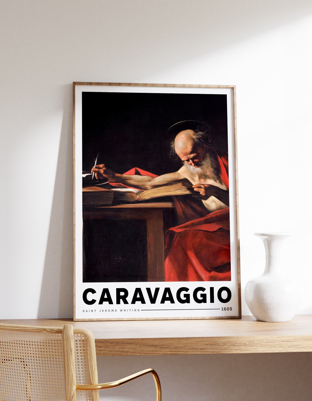 Saint Jerome Writing (1605) by Caravaggio | Baroque Painting | Gothic ...