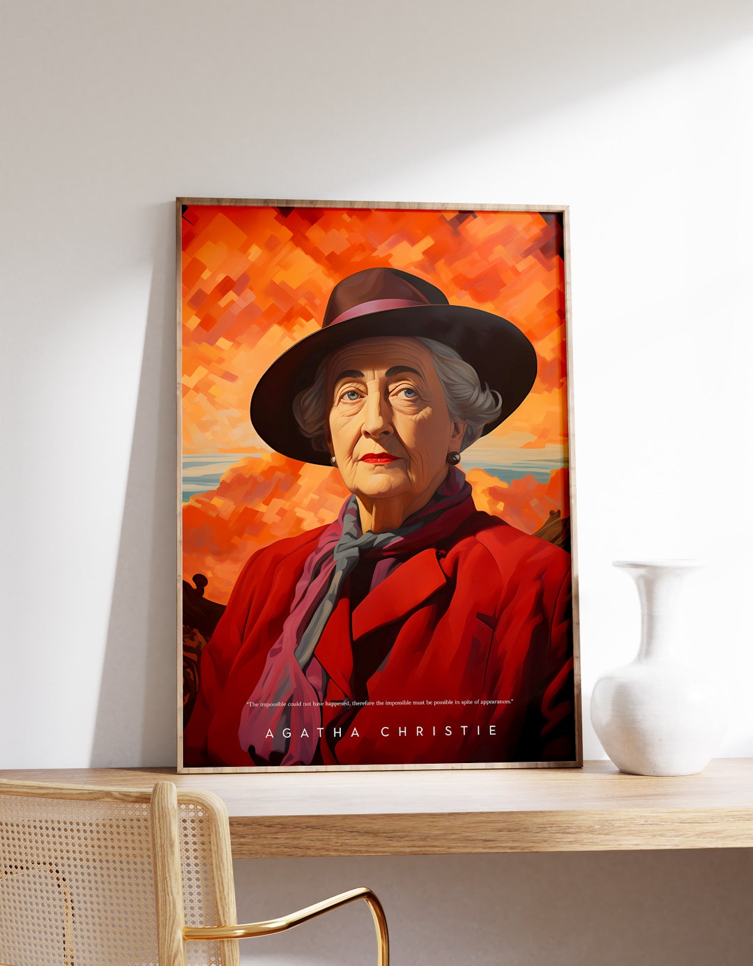 Agatha Christie Poster | Philosopher Print | Bookworm Gift | Quote ...