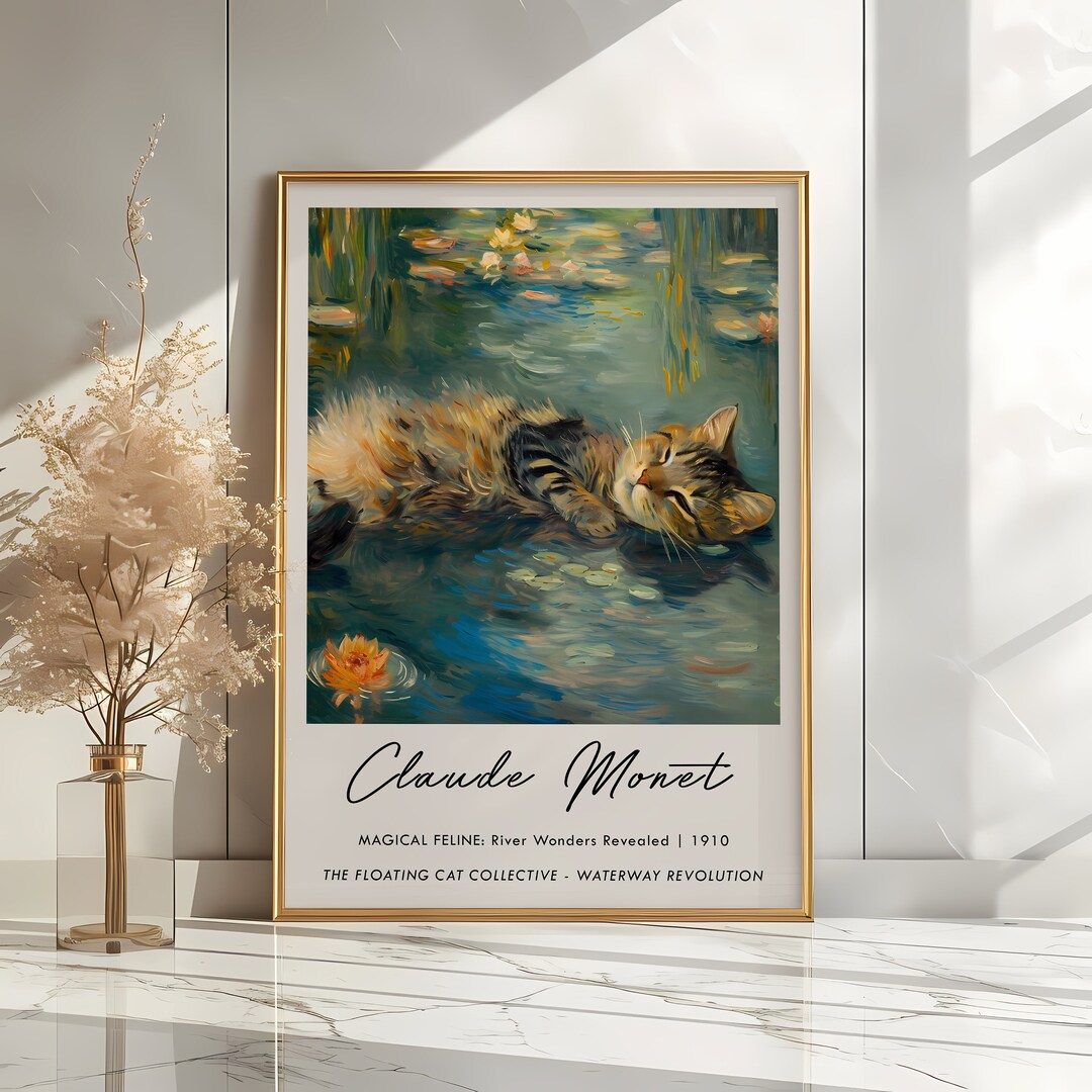 Claude Monet Cat Print, Monet Museum Poster, Claude Monet Poster, Monet ...