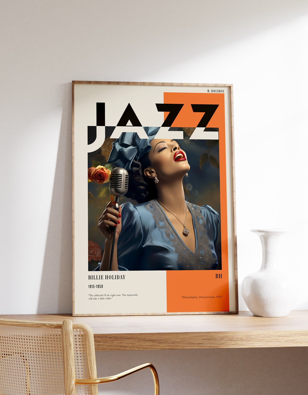 Billie Holiday Print | Musical Poster | Jazz Print | Jazz Portrait Art ...