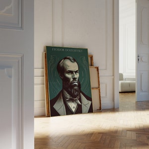 Fyodor Dostoevsky Poster | Vintage Wall Art | Bookworm Gift | Bookworm ...