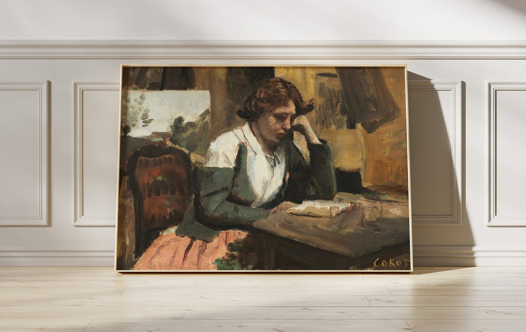 Jean-baptiste-camille Corot - Woman Reading in the Studio (1868 ...