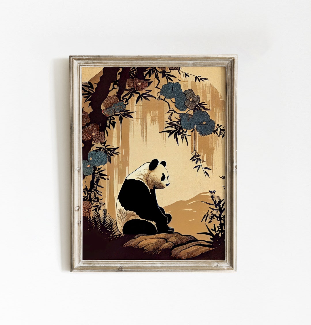 Japanese Panda Poster | Animal Poster | Panda Art Print | Panda Wall ...