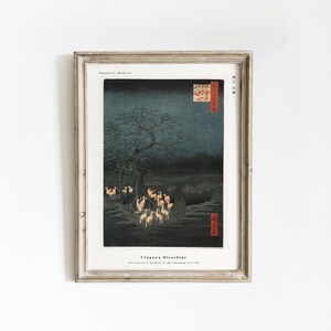 Utagawa Hiroshige Art Print | New Years Eve Foxfires at the Changing ...